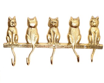 Brass Cat Key Holder - Etsy
