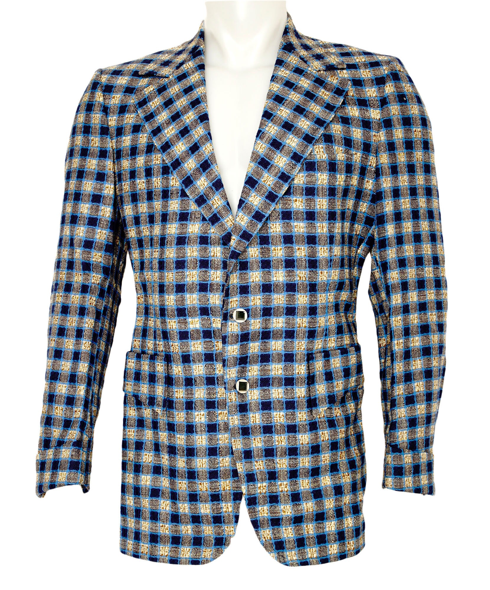 Vintage 1970s Retro Lebaron California Clothes Blue and Beige ...