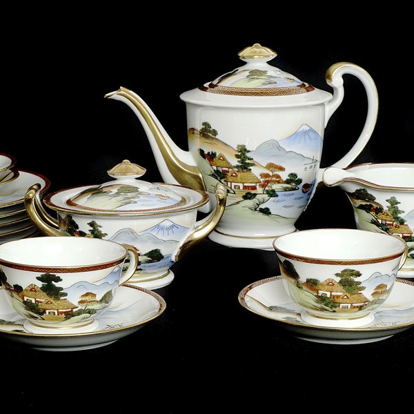 Hand Painted Tea Set - Etsy