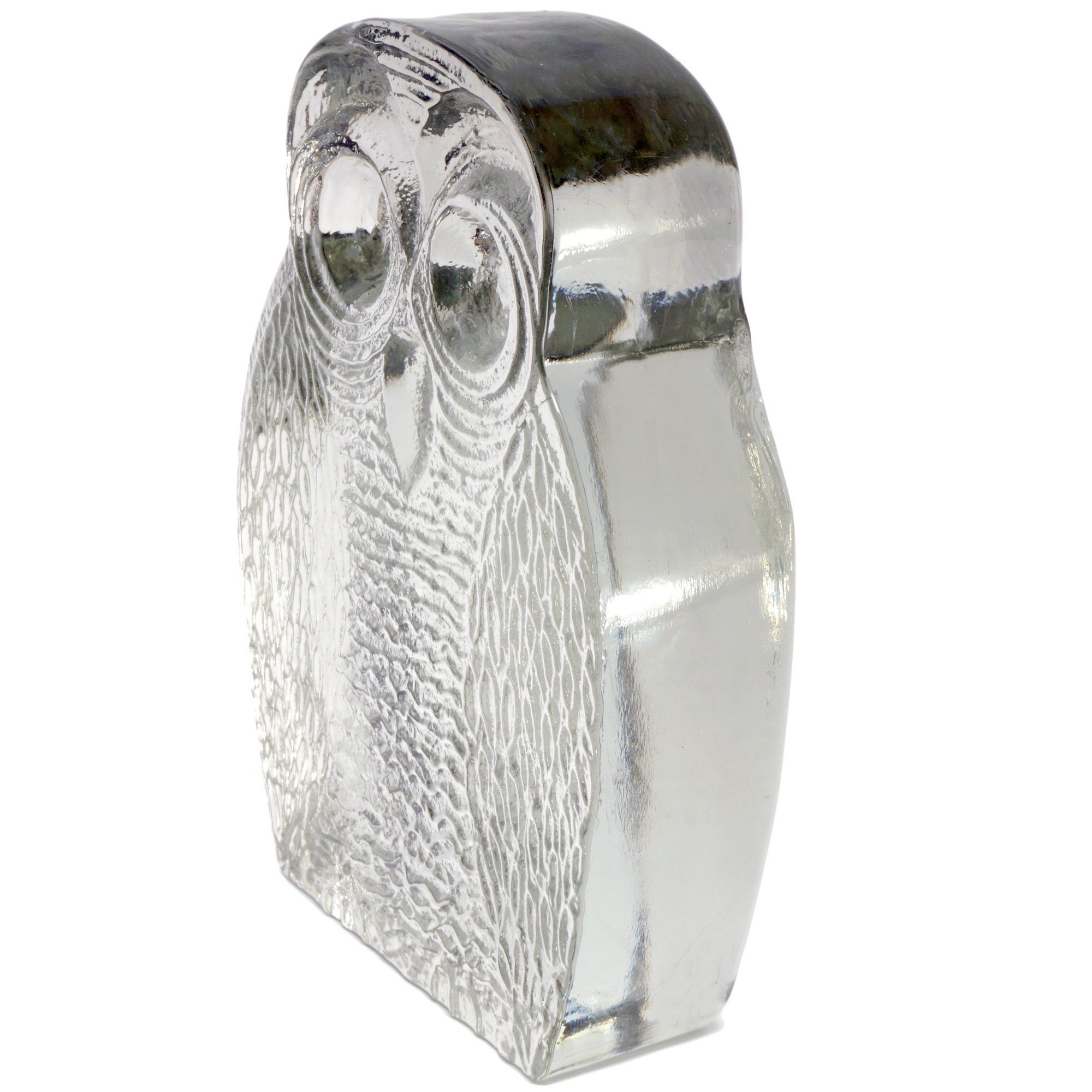 BLENKO Glass Owl Bookend Blenko Glass Paperweight Joel Myers - Etsy