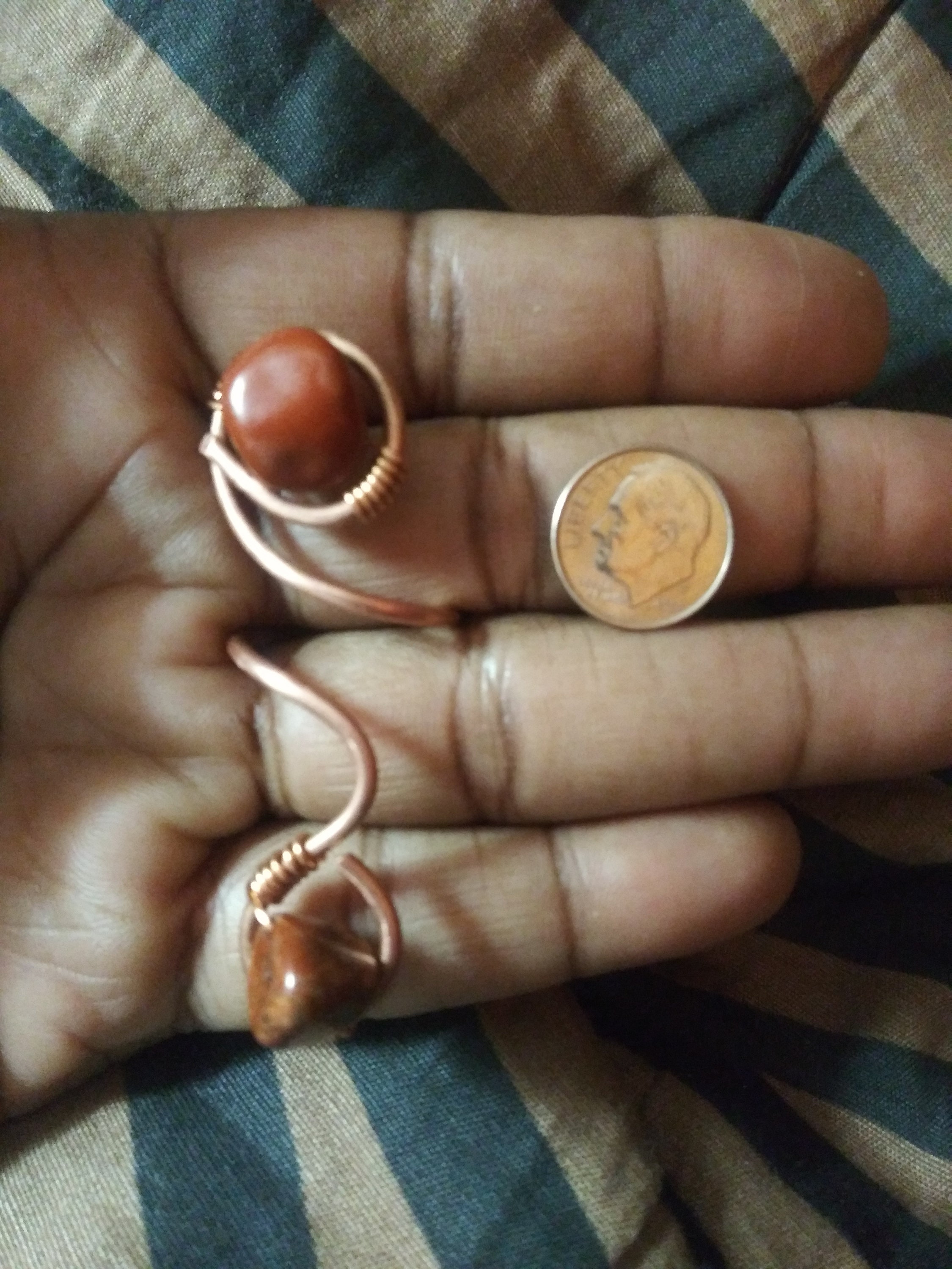 Copper Stone Ring | Etsy