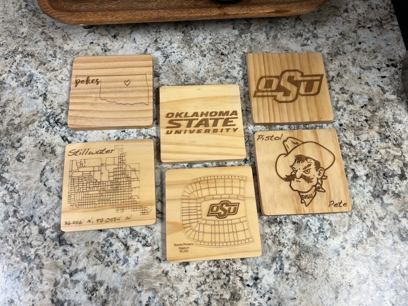 Custom College Coasters - Etsy