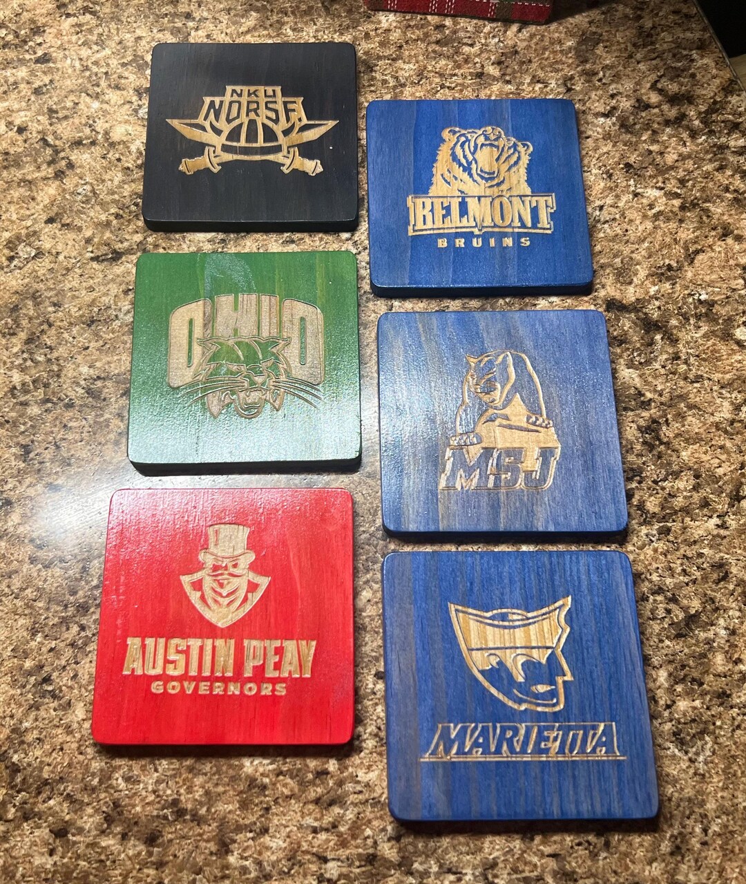 Custom College Coasters - Etsy