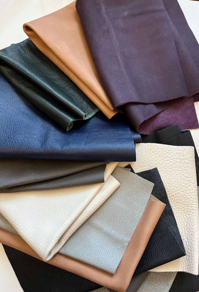 Five Pound Leather Bundle, Genuine Full Grain and Top Grain Leather ...