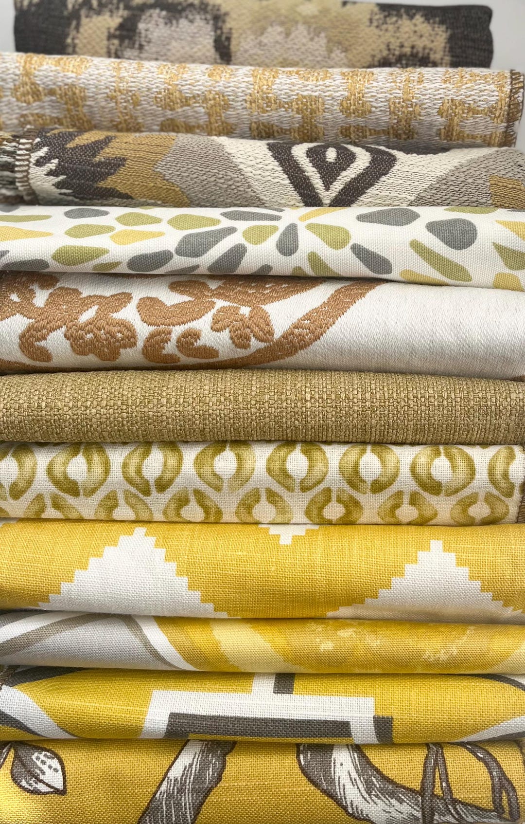 Yellow Upholstery Fabric Scraps: 2 Lb. Decorator Remnants - Etsy