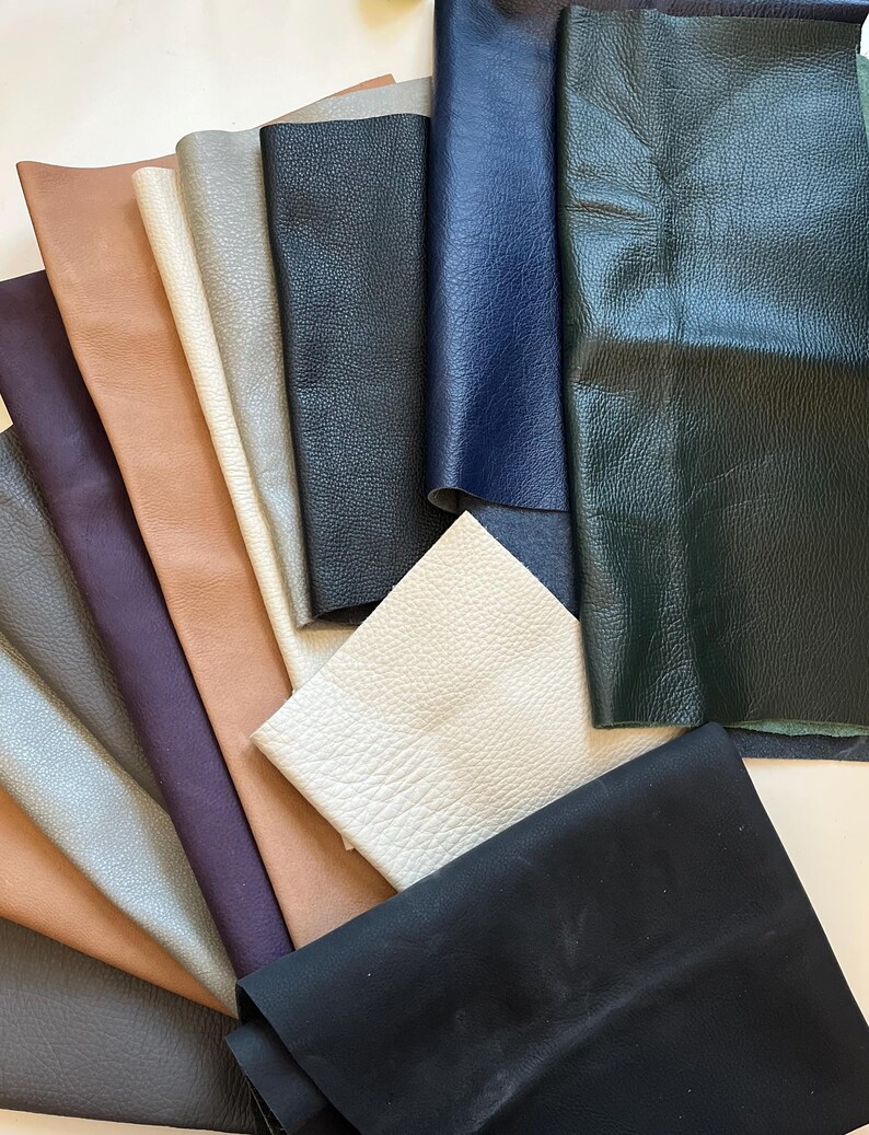 Five Pound Leather Bundle, Genuine Full Grain and Top Grain Leather ...