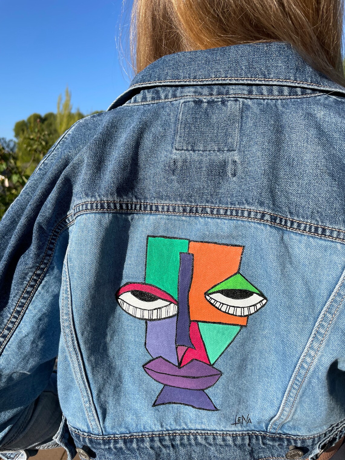 Hand Painted by Artist Jean Jacket - Etsy