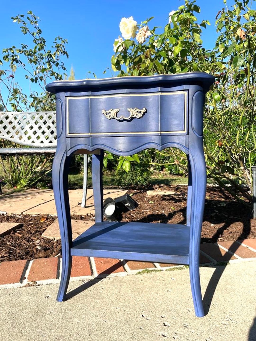 Vintage French Provincial Country Nightstand / Night Stand / Side Table ...