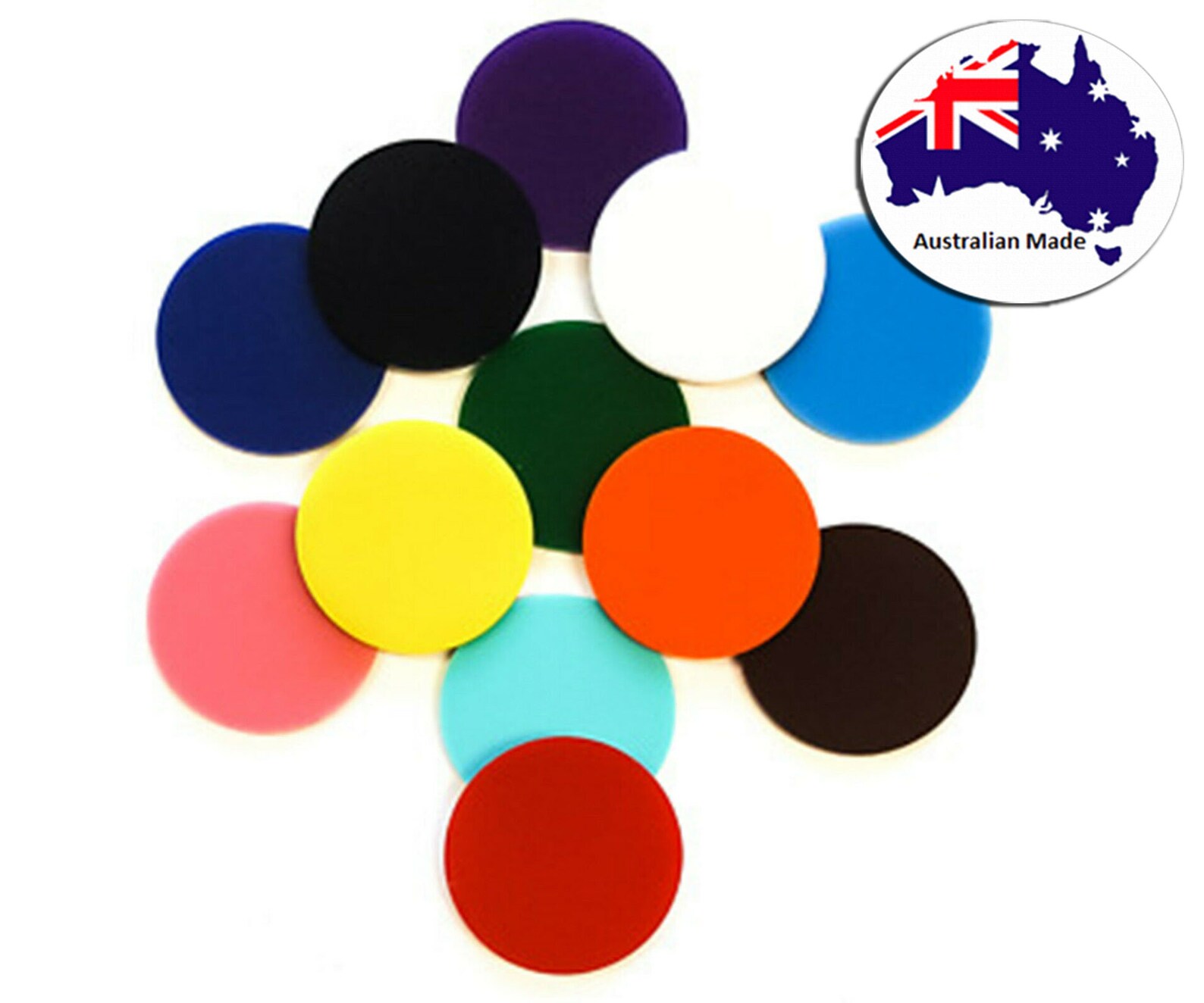 Acrylic Circle Disk Round Shape Circles Base Multiple Colour Round ...