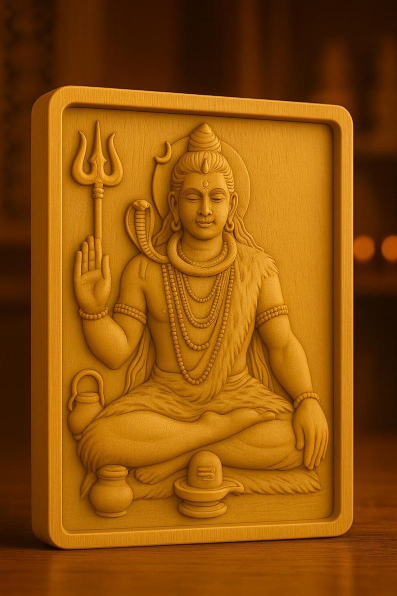Lord Shiva Wall Art | Mahadev Wooden Plaque | Shankar Shivji Devotional ...