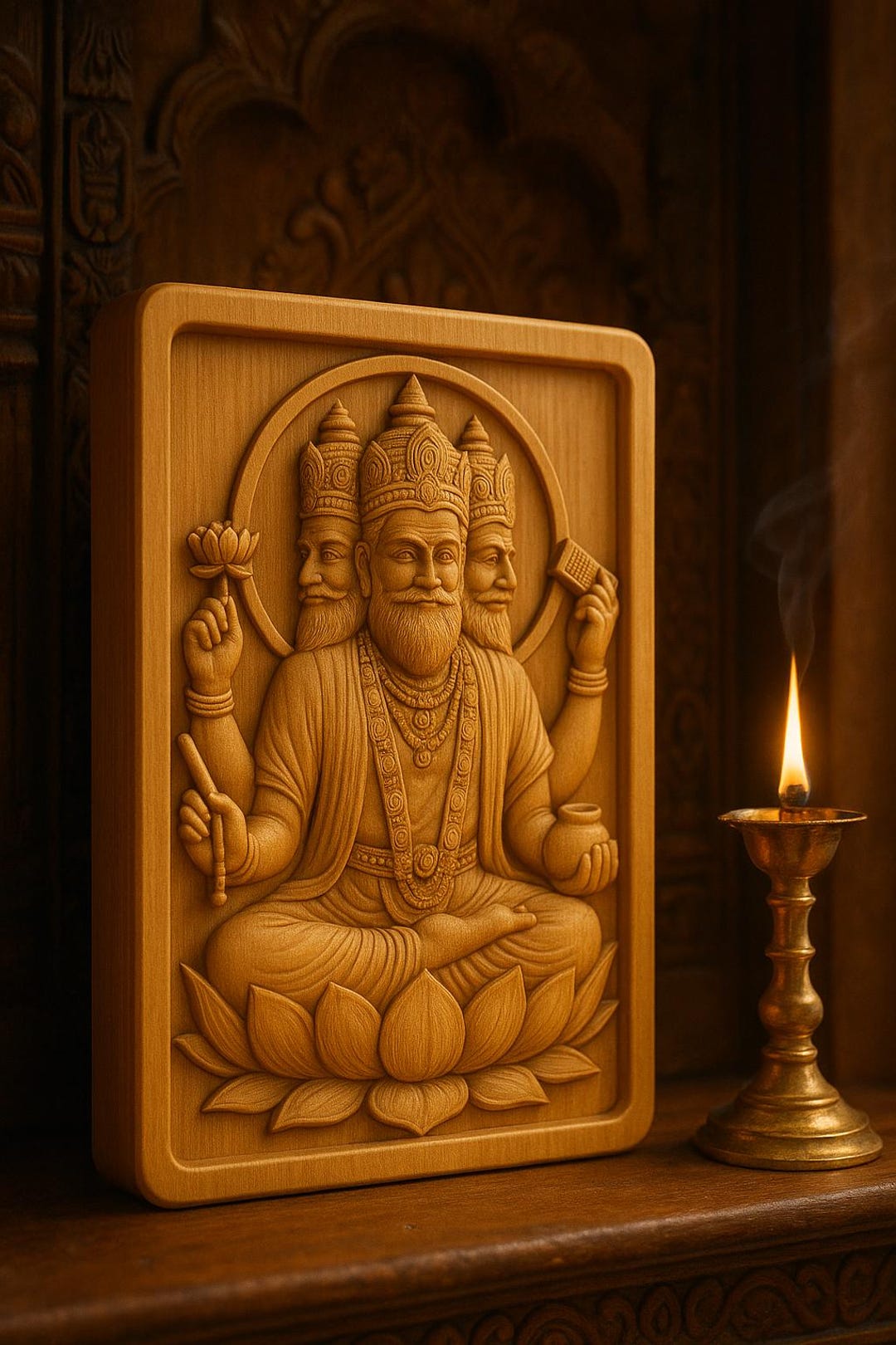 Lord Brahma Wall Art | Lord Brahma Statue | Prajapati | Chaturmukha ...
