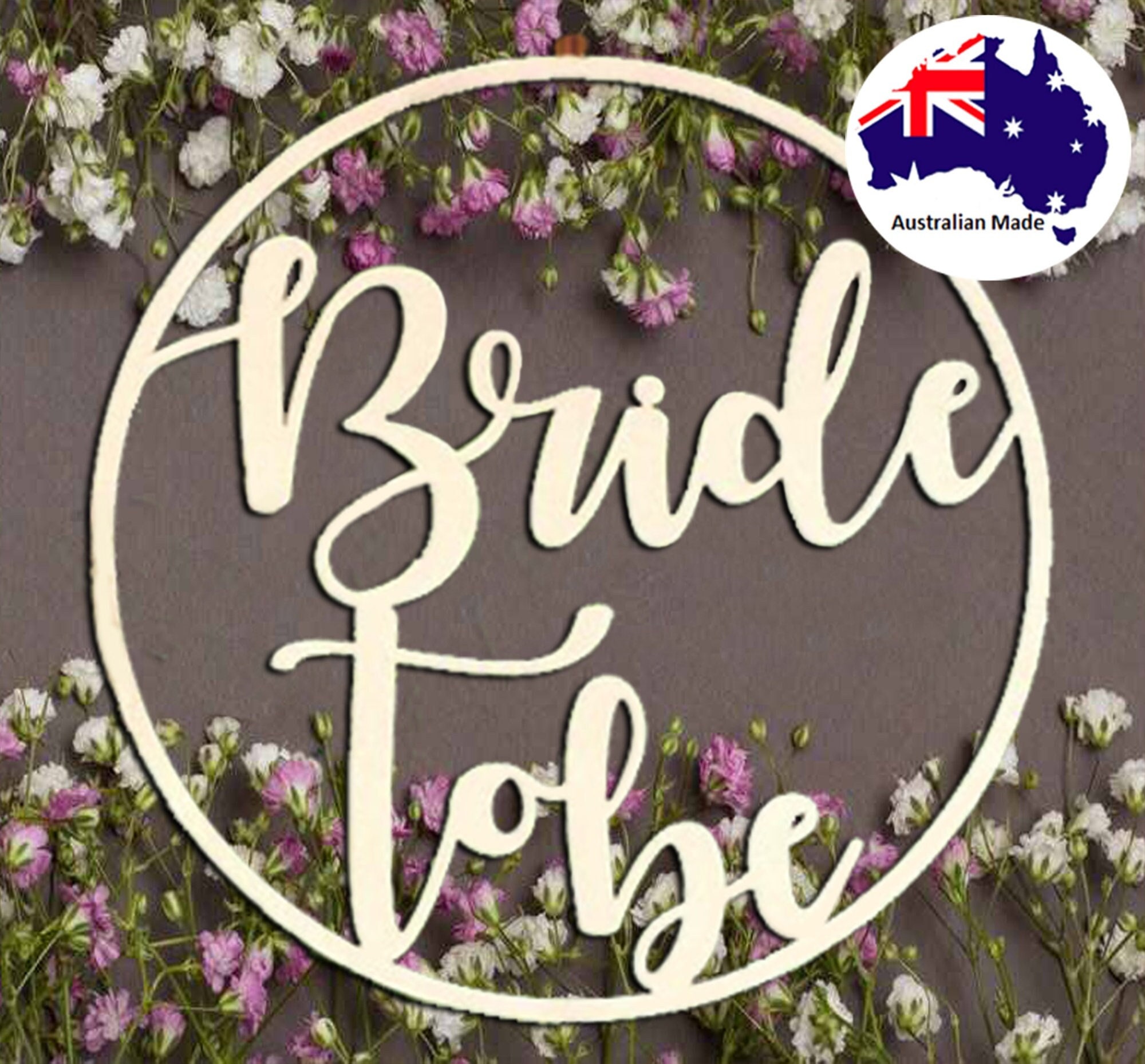 MDF Bride to Be Bridal Shower Wedding Sign Hoop Circle Wooden Ring - Etsy