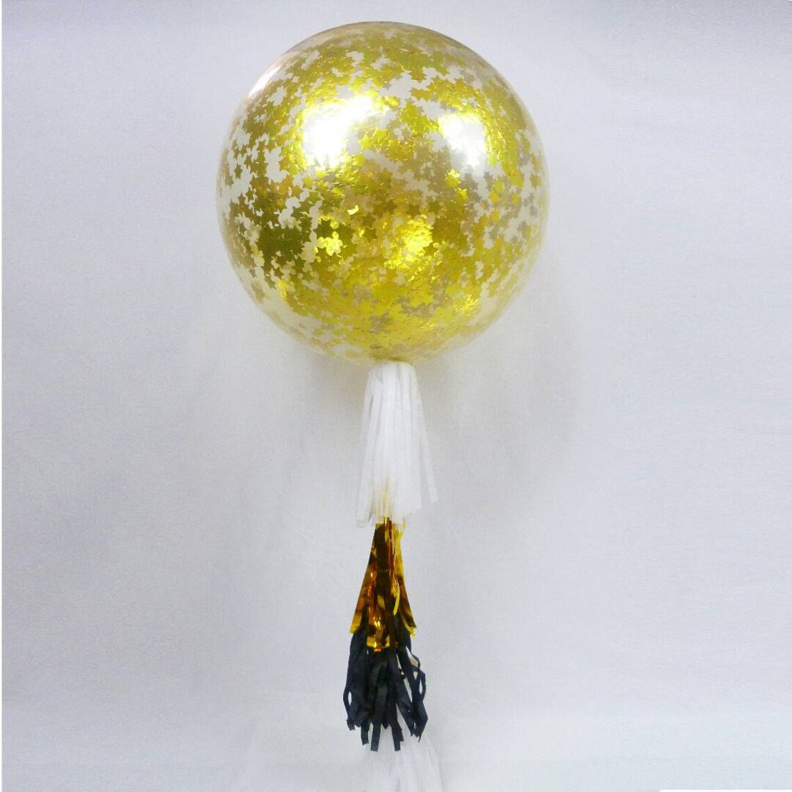 Gold Star 90cm Confetti Balloon Tassel Tail Giant Jumbo Latex Etsy