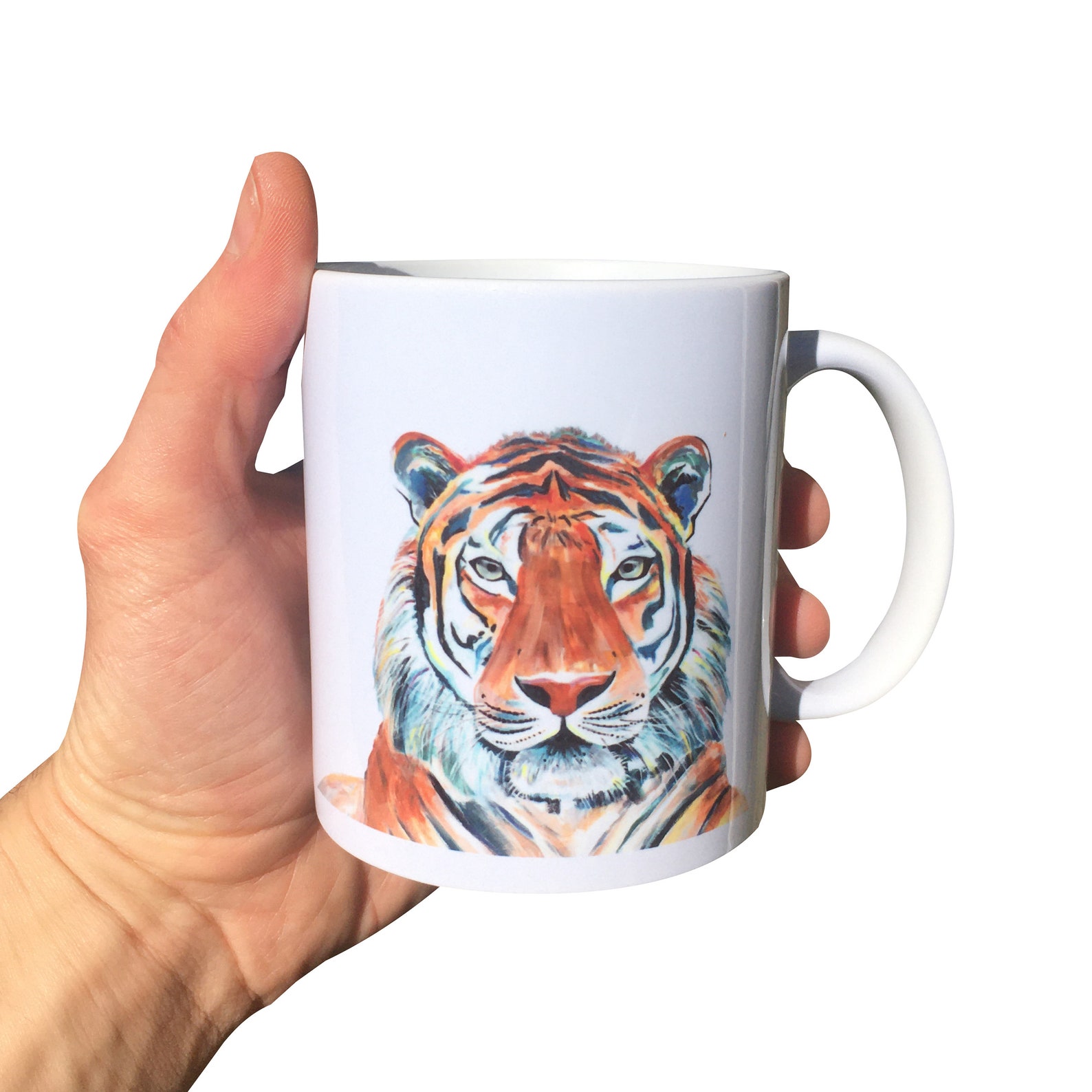 Painted Tiger Mug Can Be Personalised | Etsy