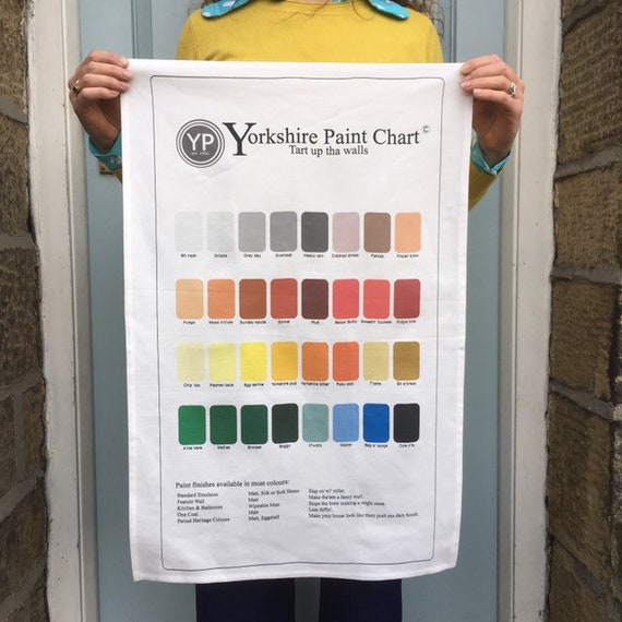 Yorkshire Tea Towel 'paint Chart' - Etsy UK