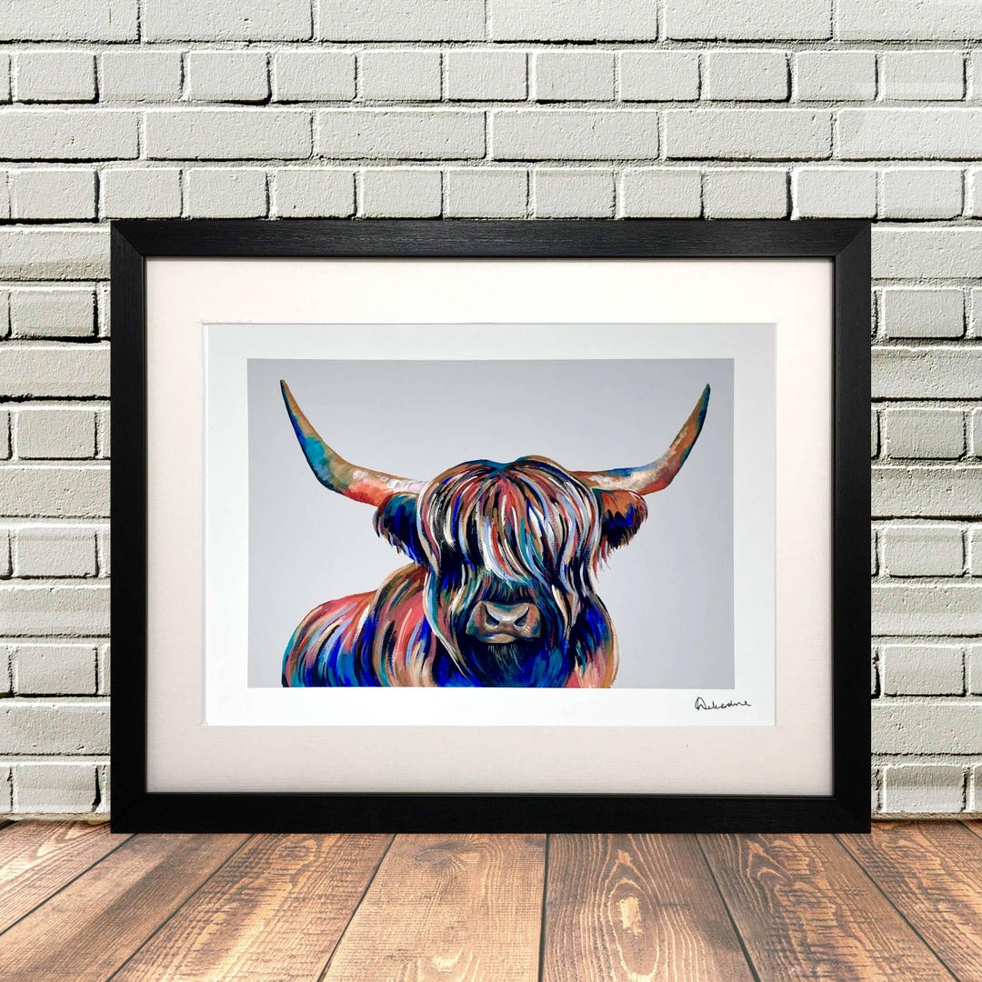 Highland Cow Print 'alice' - Etsy