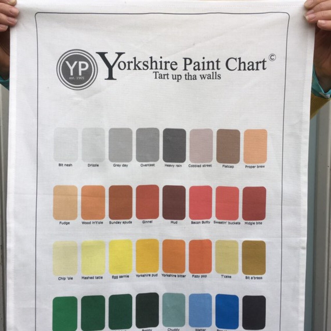 Yorkshire Tea Towel 'paint Chart' | Etsy UK