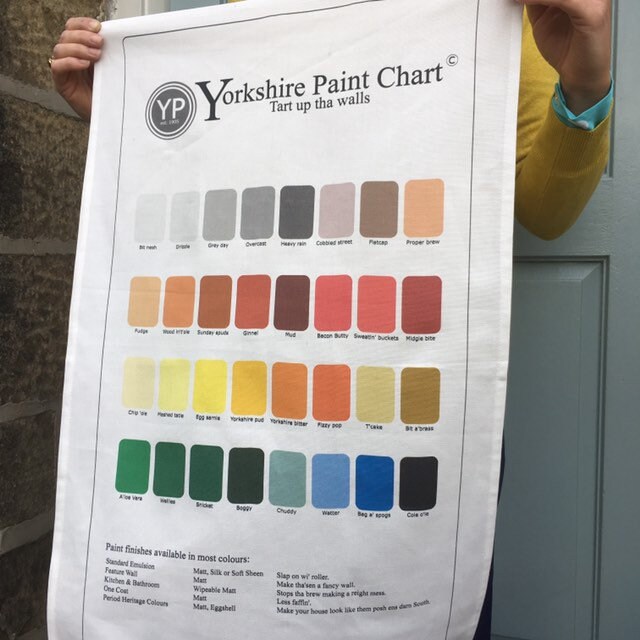 Yorkshire Tea Towel 'paint Chart' | Etsy UK