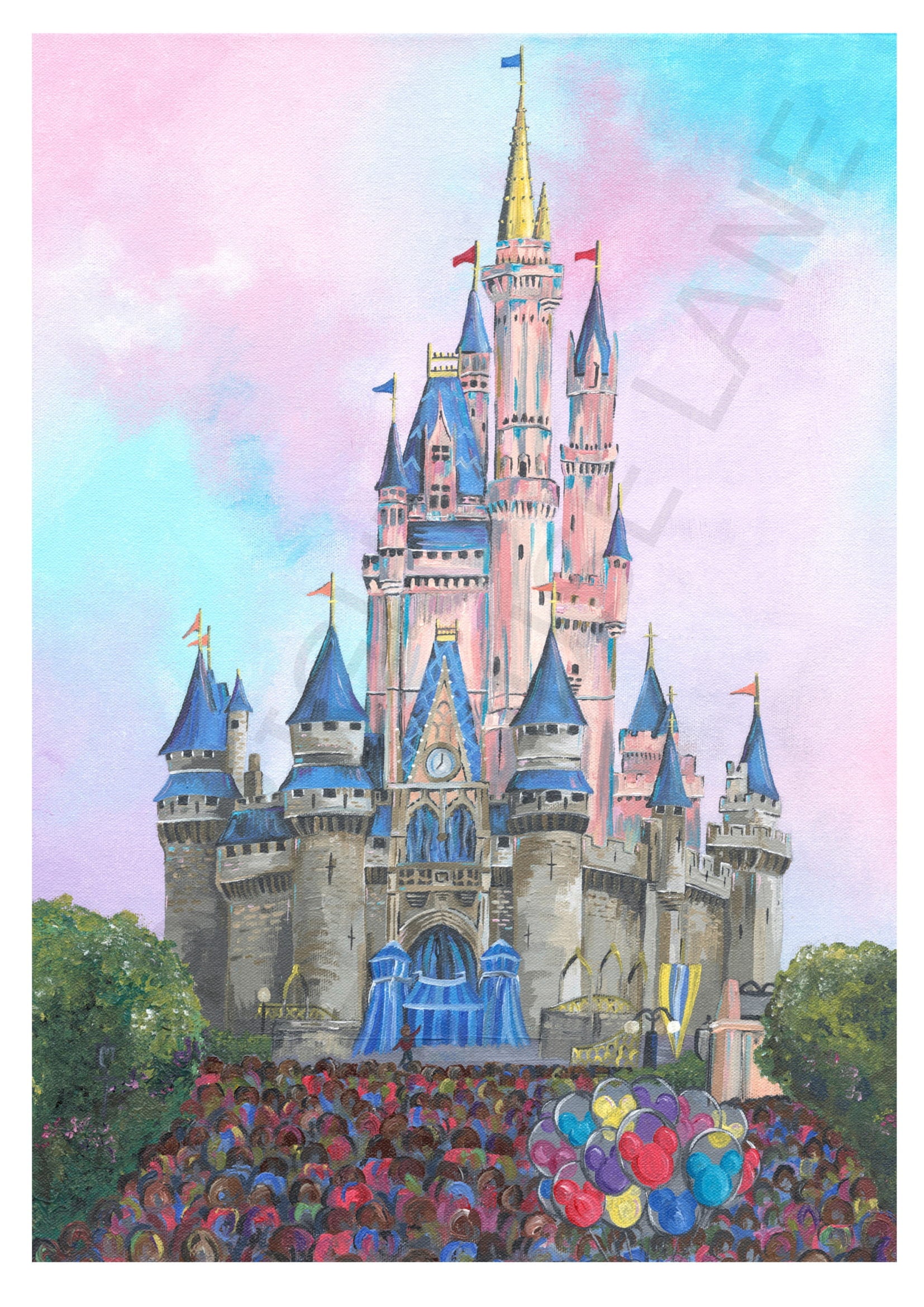 Disney Cinderella's Princess Castle Print can Be | Etsy