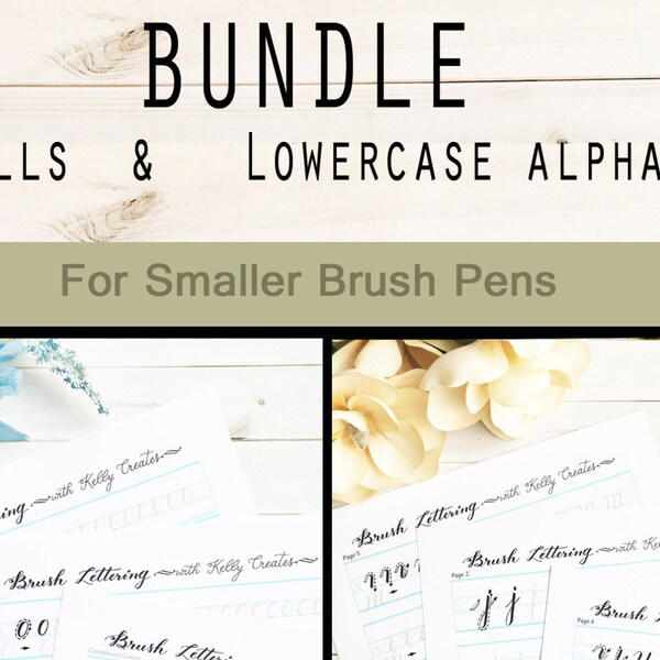 Capital Letters Brush Lettering uppercase Practice Sheets for Large ...