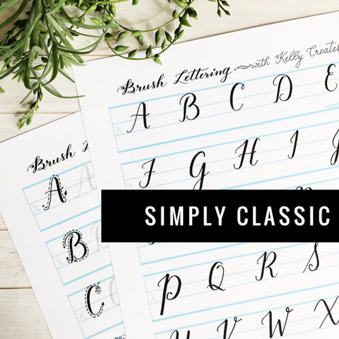 Uppercase "simply Classic" Worksheets for Small Brush Pens - Etsy