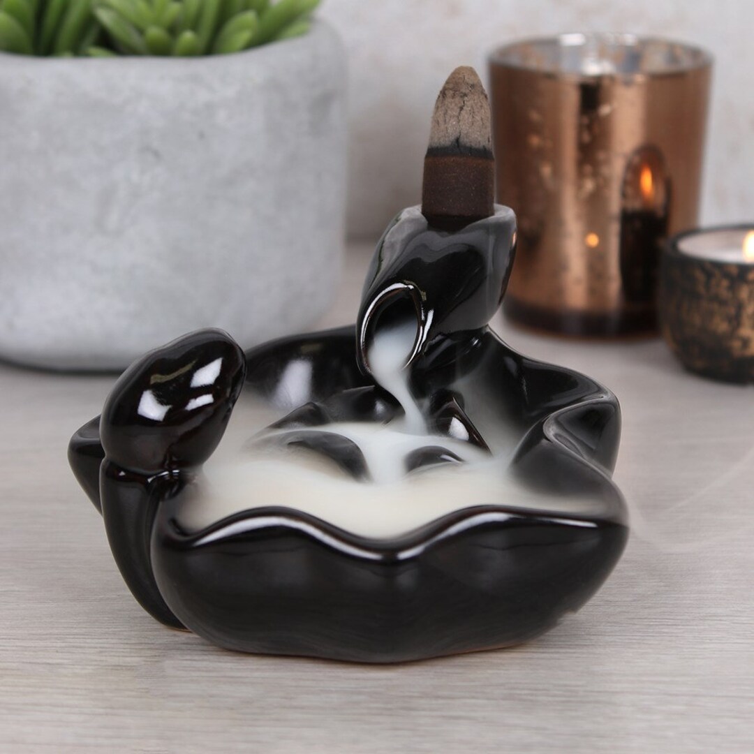 Fab Black Pool to Pool Backflow Incense Burner Healing - Etsy