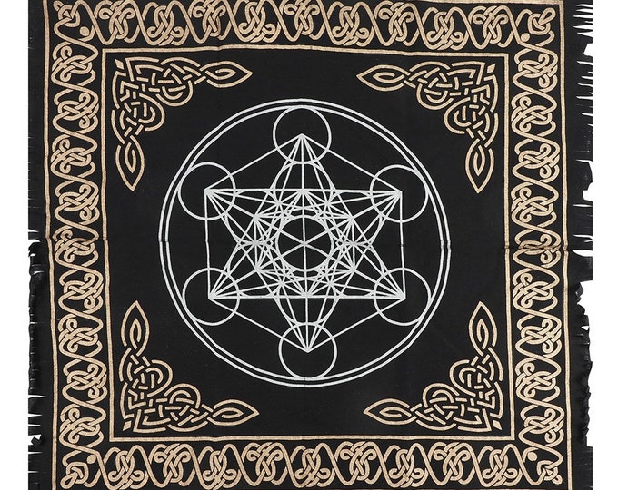 Metatrons Cube Altar Cloth Wall Hanging, Free Spirit, Wall Decor, Curio ...