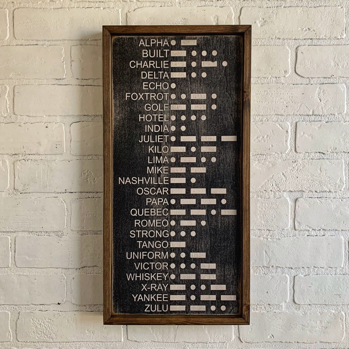 Vintage Morse Code Sign Phonetic Alphabet ABC Sign - Etsy