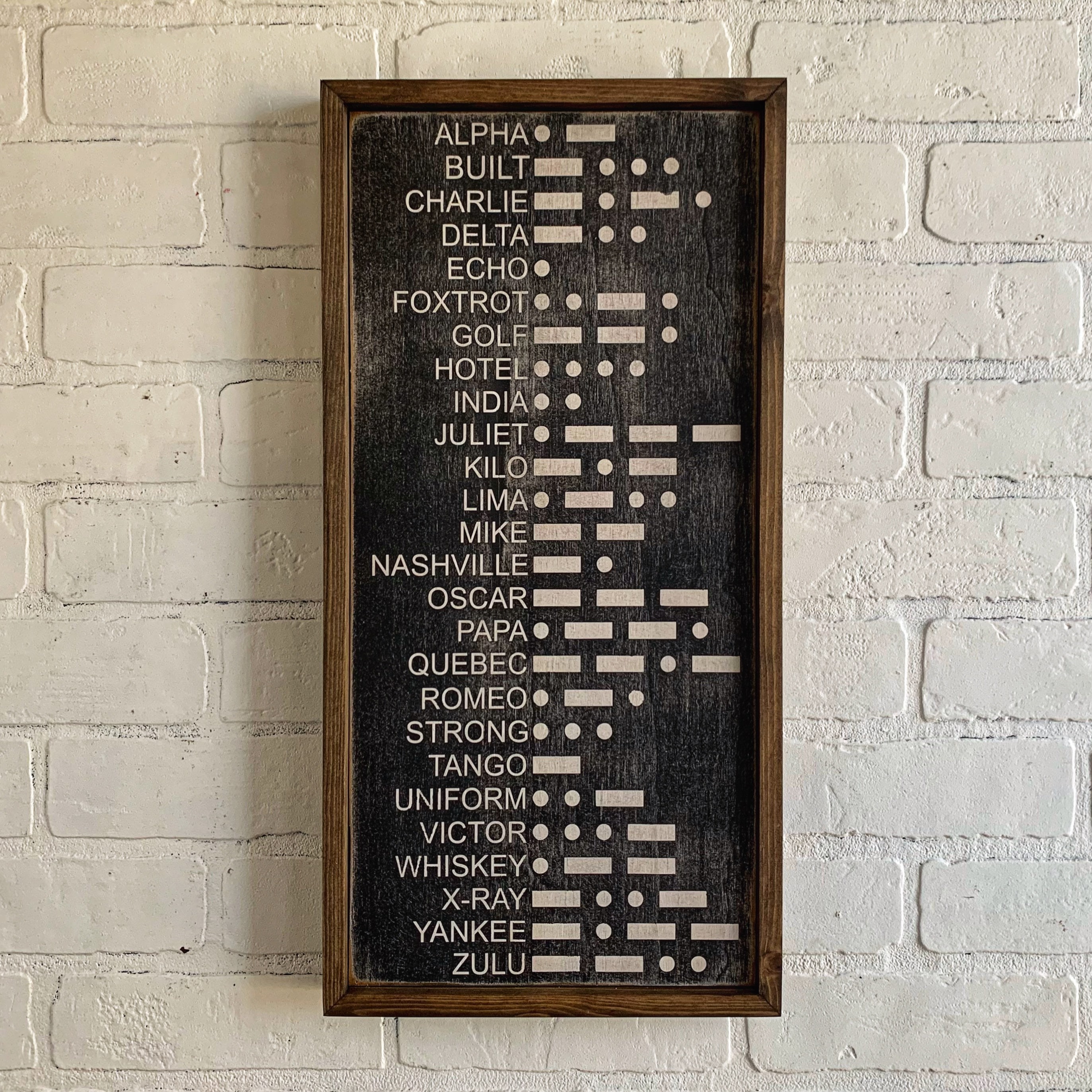 Vintage Morse Code Sign Phonetic Alphabet ABC Sign - Etsy