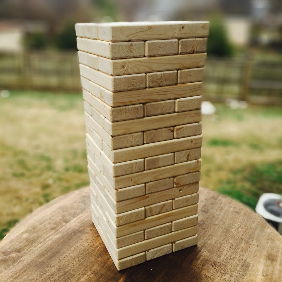 Toppling Tower Game, Unique Wedding Guest Book, Yard Size Tumble ...