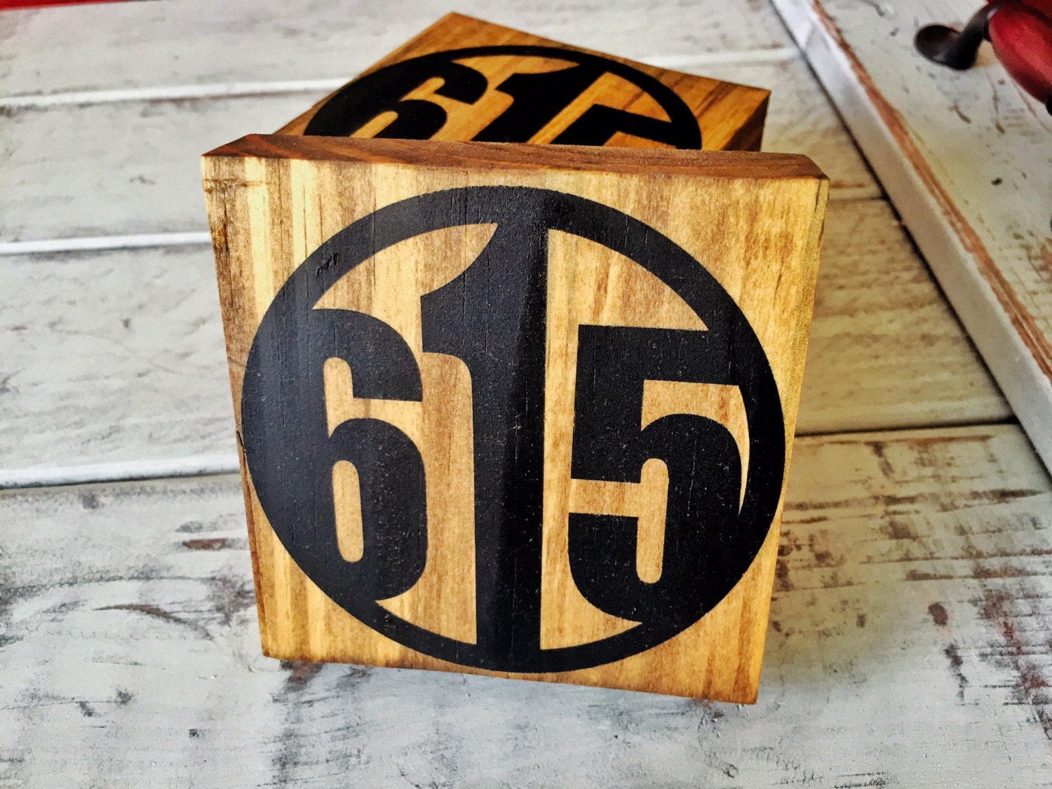 Rustic Area Code Coasters Farmhouse Decor Wood Coaster Set | Etsy