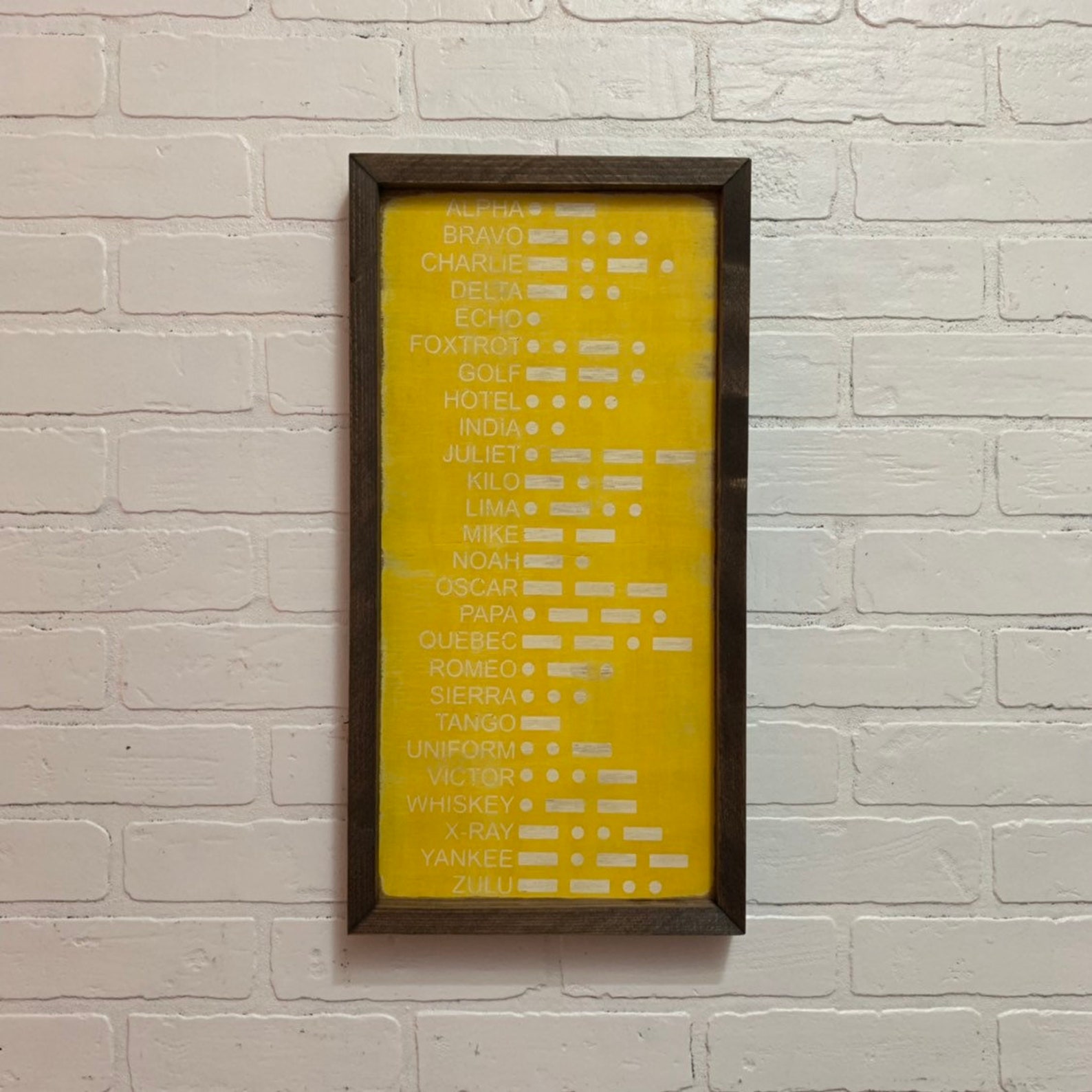 Vintage Morse Code Sign Phonetic Alphabet ABC Sign - Etsy