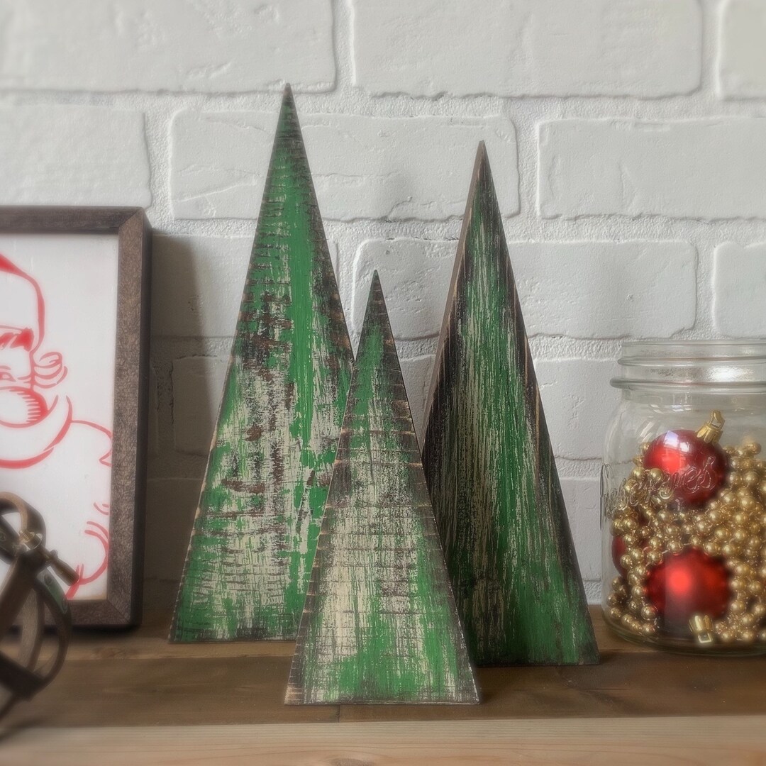 Rustic Wood Christmas Tree Decoration - Etsy