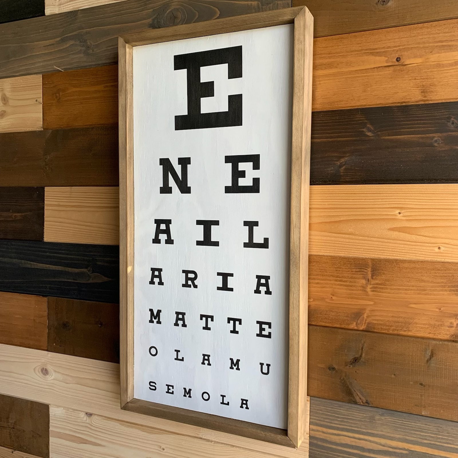 Custom Vintage Eyechart Snellen Eye Chart ABC Sign - Etsy