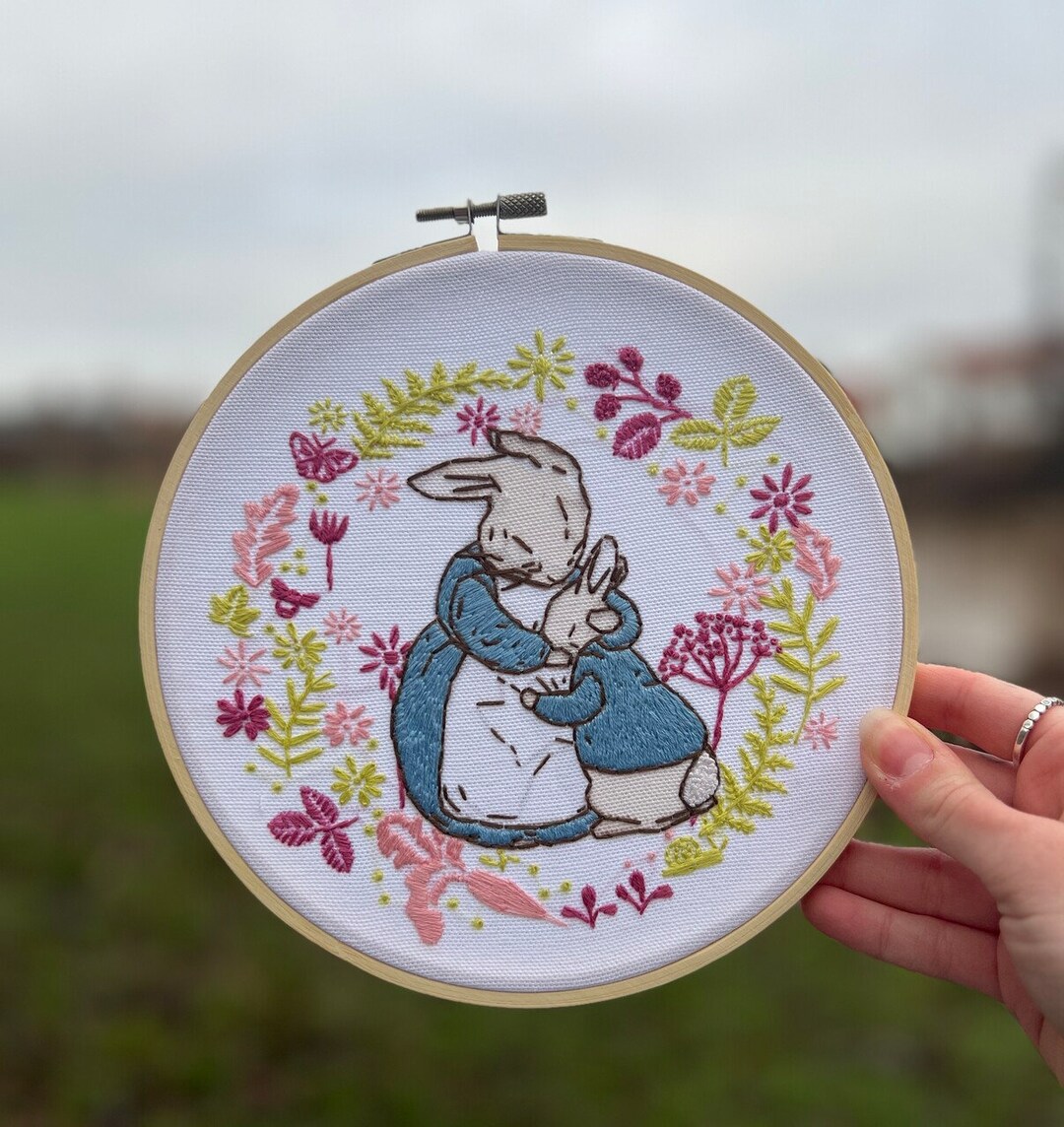 Beatrix Potter - Mrs. Rabbit and Peter Embroidery Craft Kit - Etsy