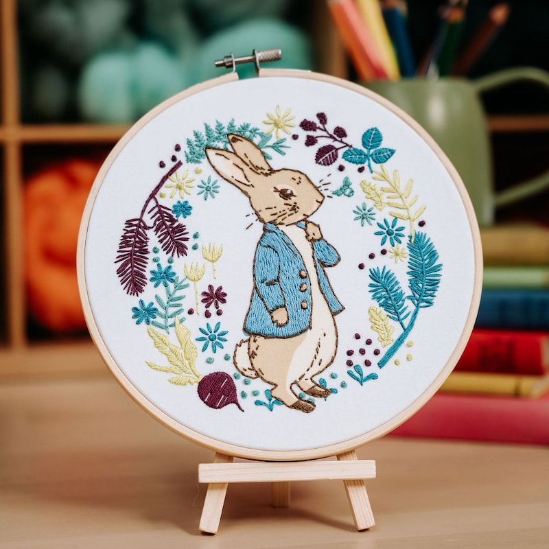 Rabbit Embroidery - Etsy