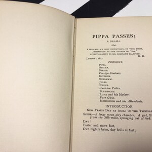 Pippa Passes: A Drama by Robert Browning 1841 Hardcover Book - Etsy