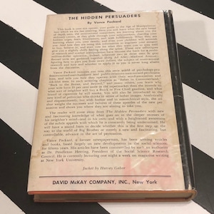 The Hidden Persuaders by Vance Packard 1957 Hardcover Book - Etsy