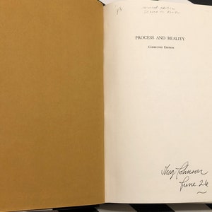 Process and Reality by Alfred North Whitehead 1978 hardcover | Etsy