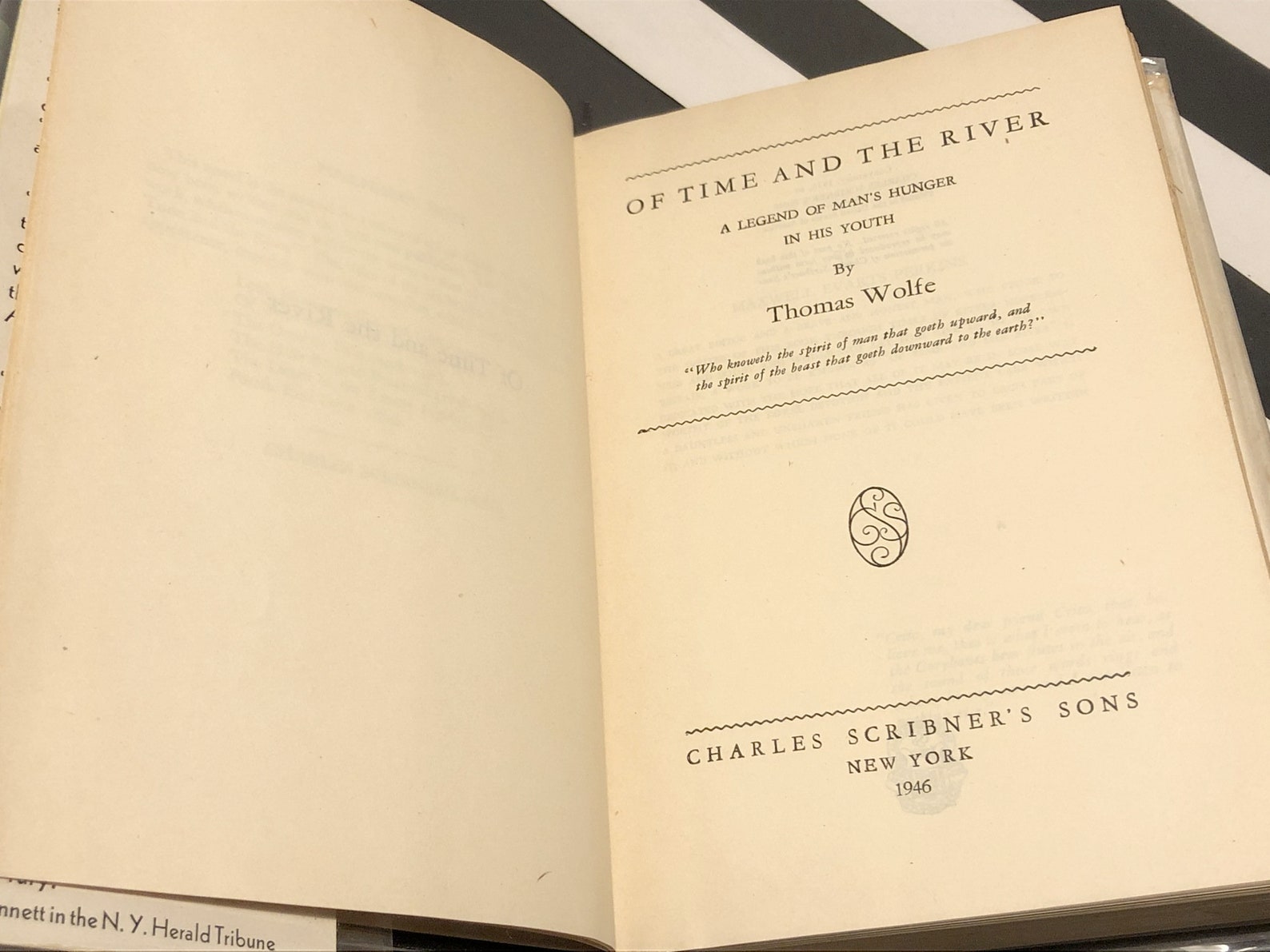 Of Time and the River by Thomas Wolfe 1935 hardcover book | Etsy