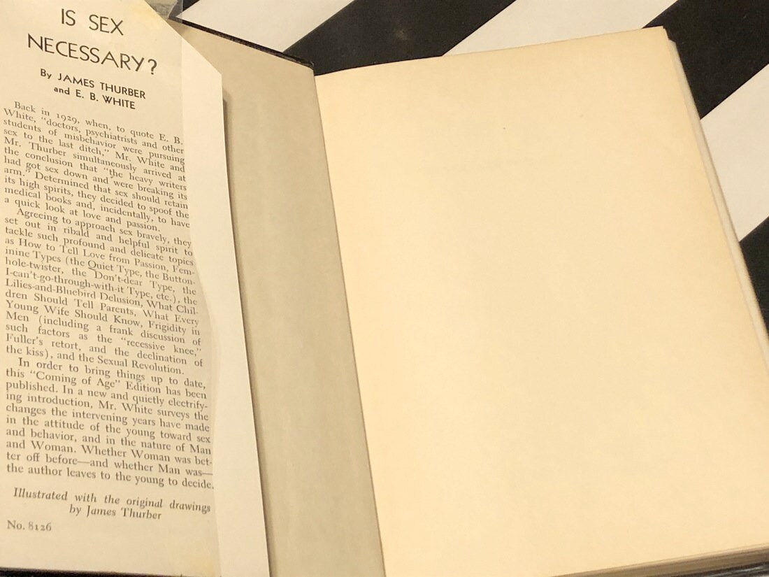 Is Sex Necessary By James Thurber And E B White 1957 Hardcover Book 