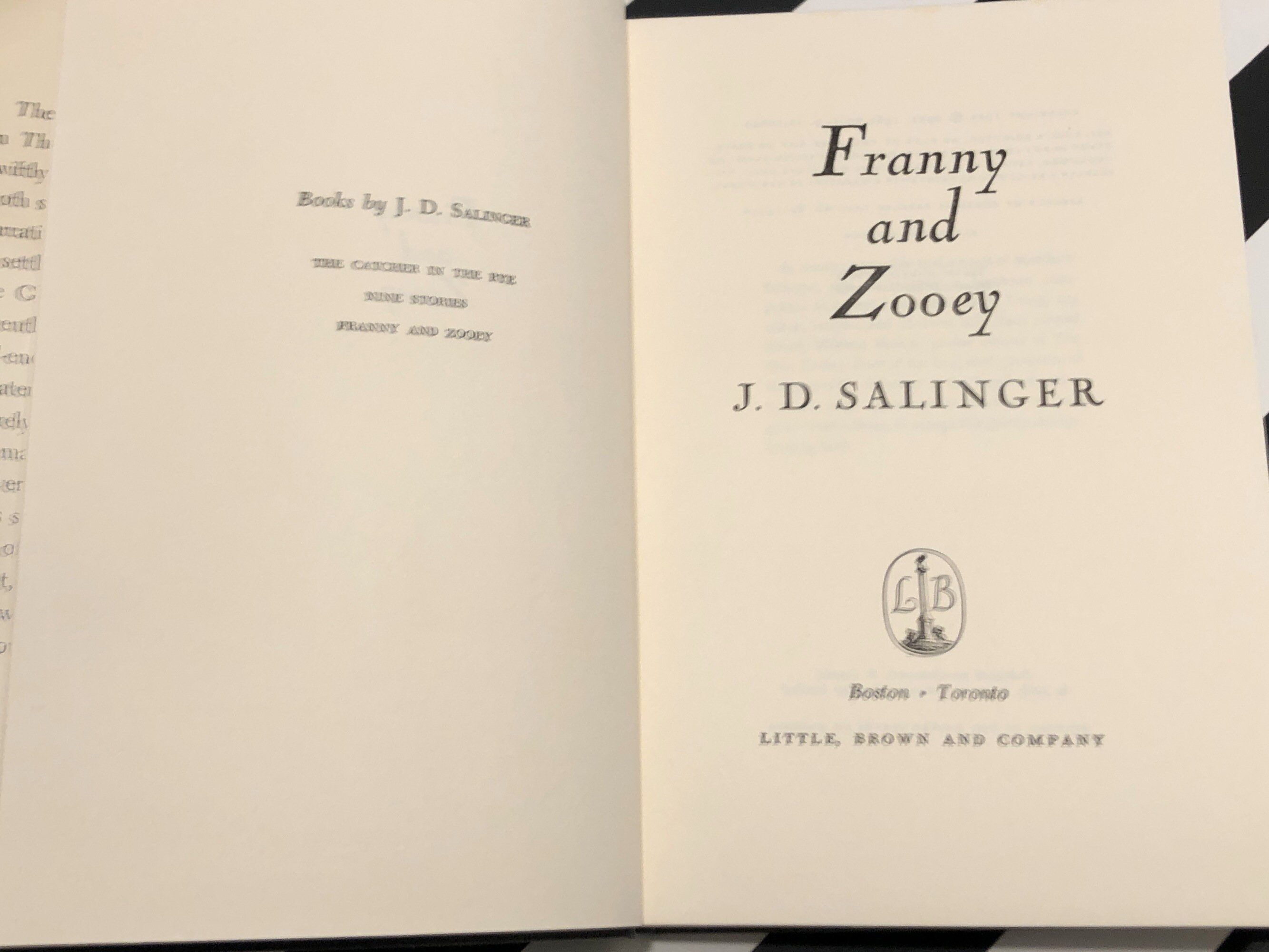 Franny And Zooey First Edition