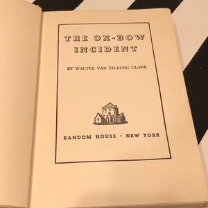 The Ox-bow Incident by Walter Van Tilburg Clark 1940 Hardcover Book - Etsy