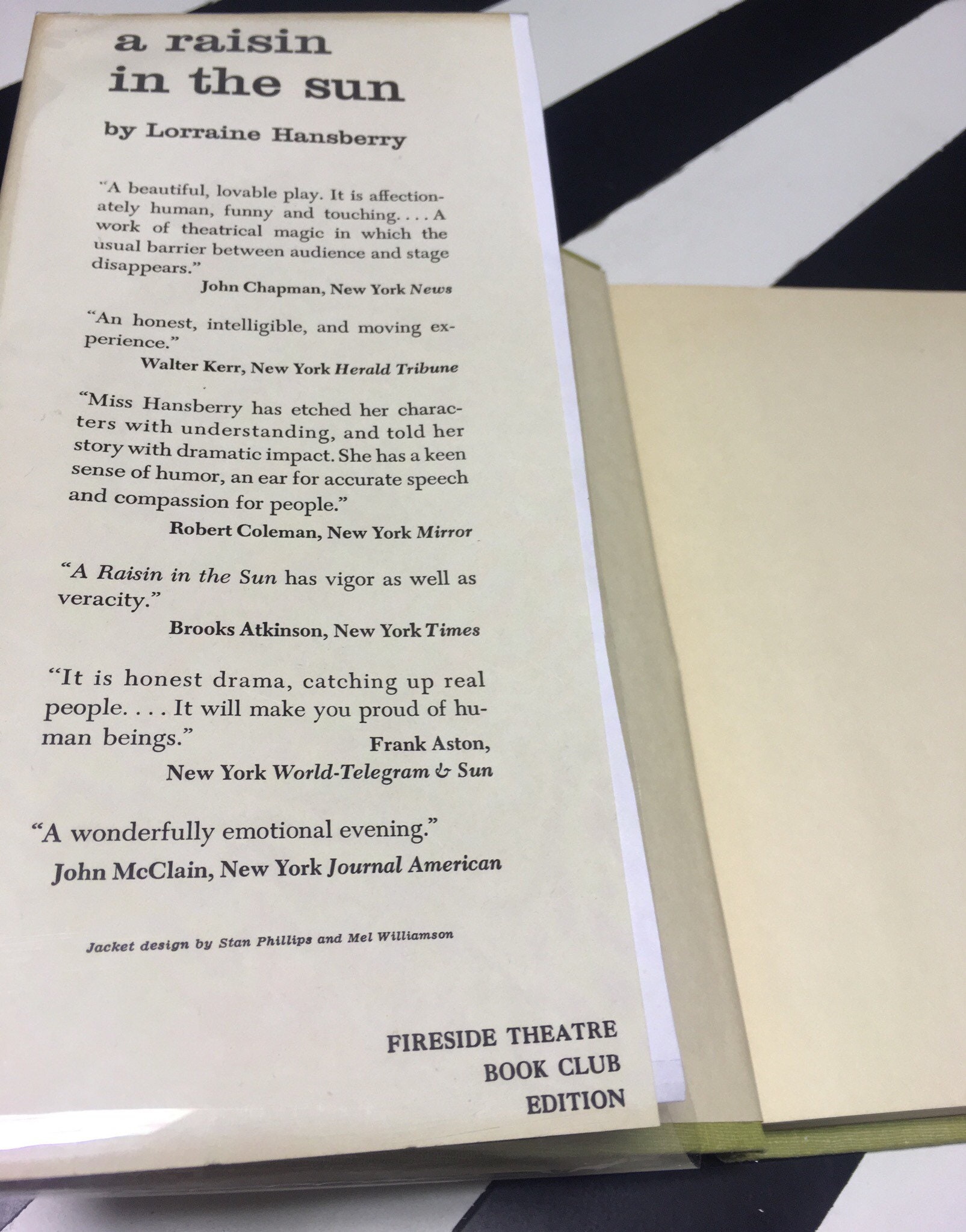 A Raisin In The Sun By Lorraine Hansberry 1959 Hardcover Book