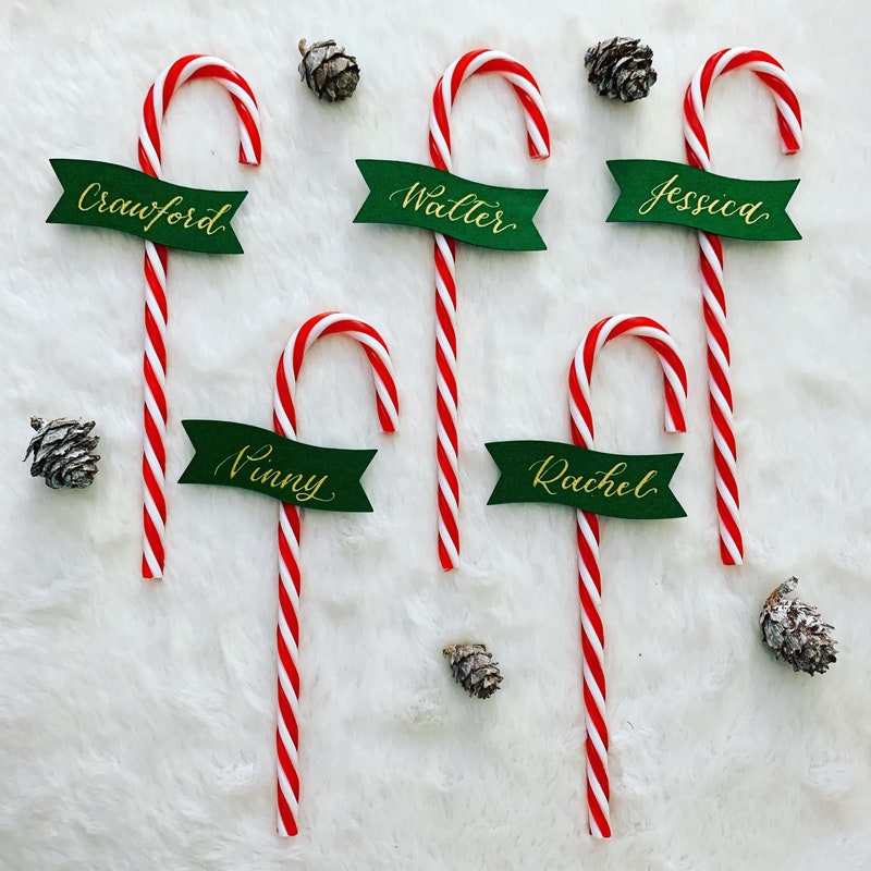 Candy Cane Glass Plate - Etsy