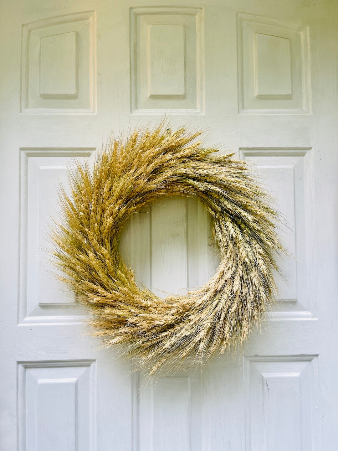 Dried Wheat Wreath Fall Harvest Wreath for Front Door - Etsy