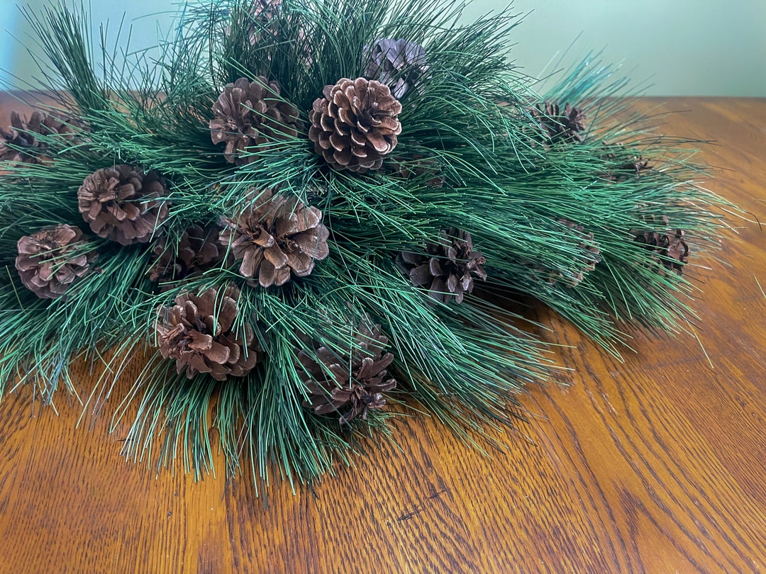 Realistic Pine Boughs With Real Pine Cones Christmas DIY - Etsy
