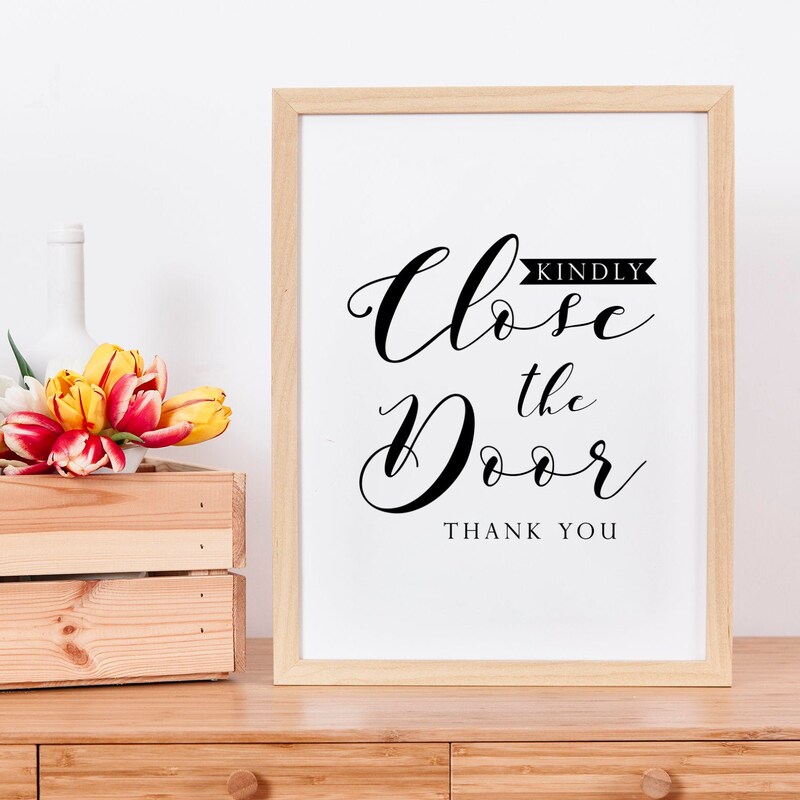 Please Close Bathroom Door Sign - Etsy