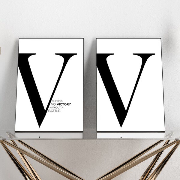 Monogram Letter V - Etsy
