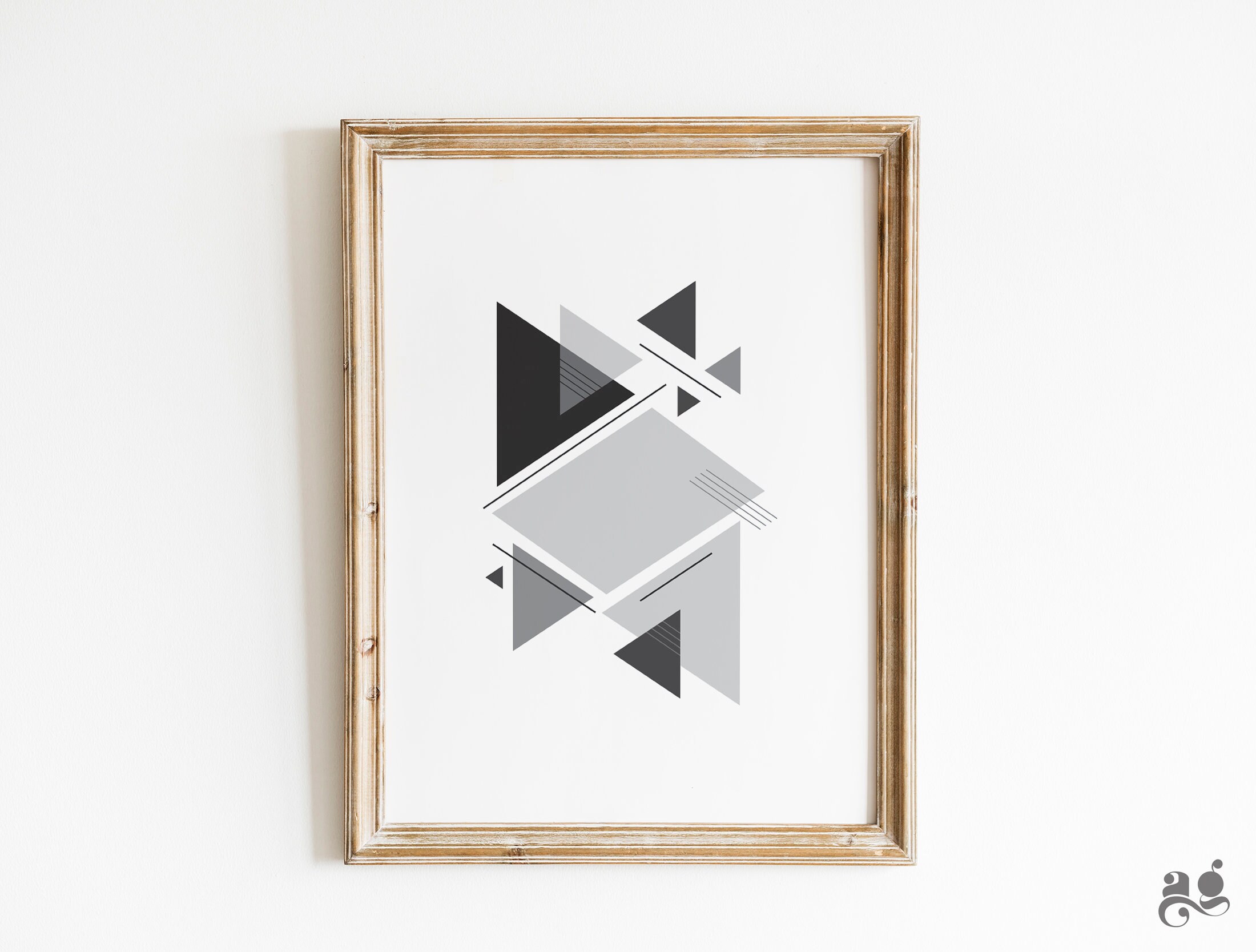 Geometric Wall Art Set of 3 Printables Gallery Wall Set | Etsy